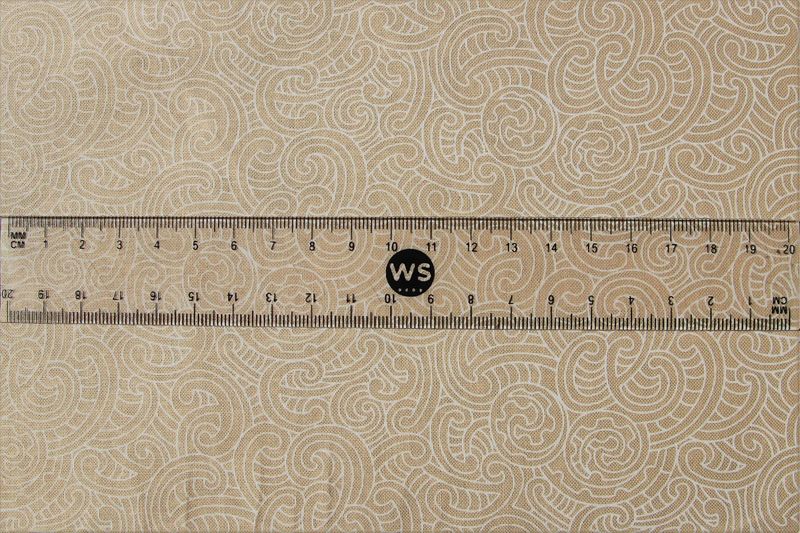 Beige Ponga Koru Design Kiwiana Cotton - Backstreet Bargains